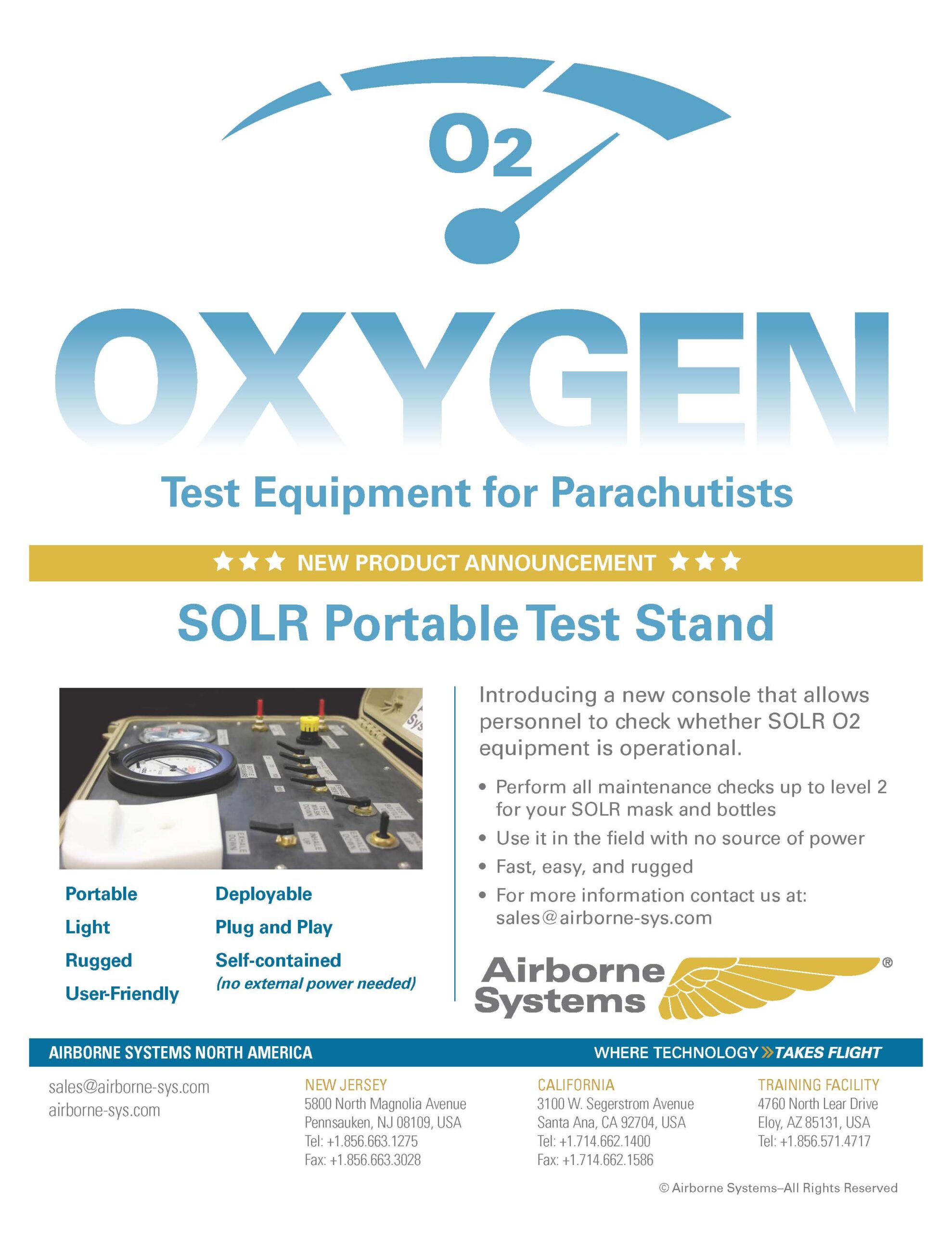 Airborne Introduces the SOLR Portable Test Stand and the Towed Jumper ...